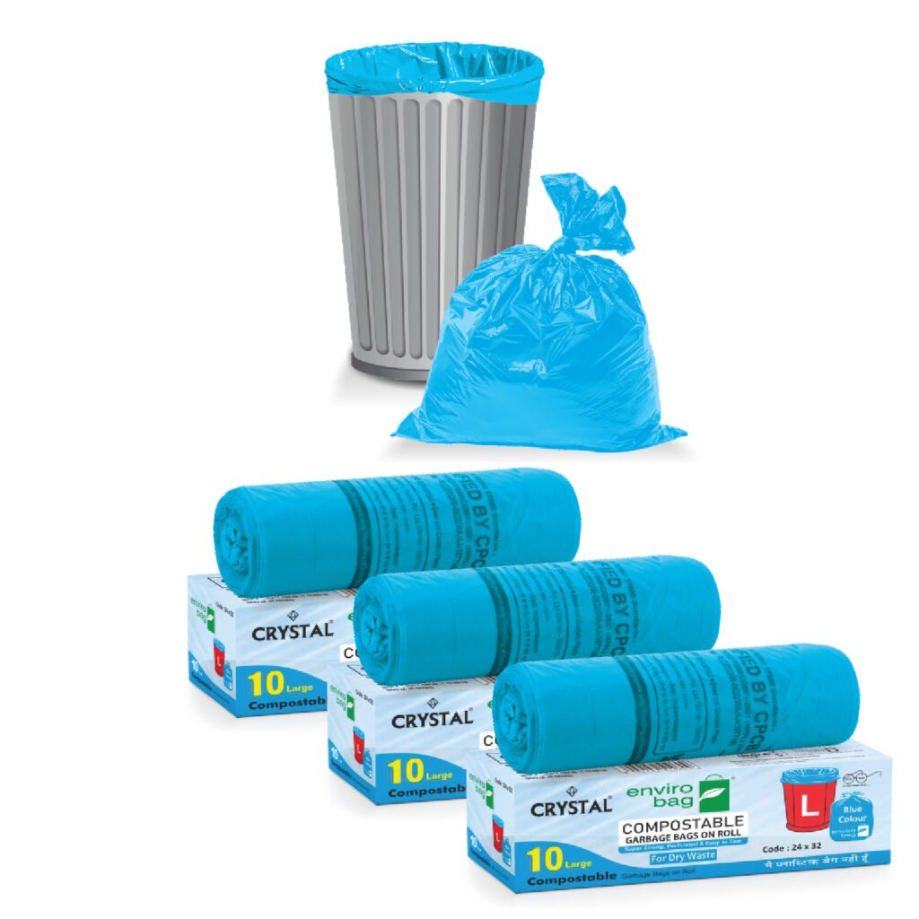 Buy Crystal Compostable Large Blue Garbage Bags | Enviro Bag