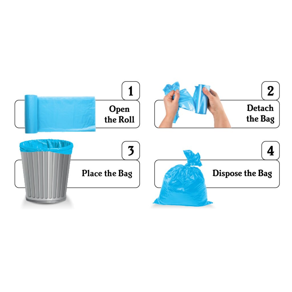 Buy Compostable | Biodegradable Medium Blue Garbage Bags