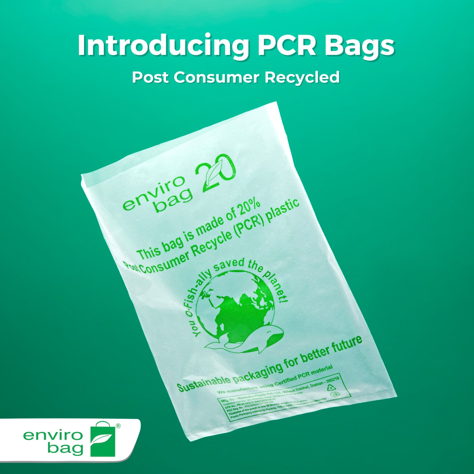 Enviro 20 Post Consumer Recycle Bags PCR Bags 